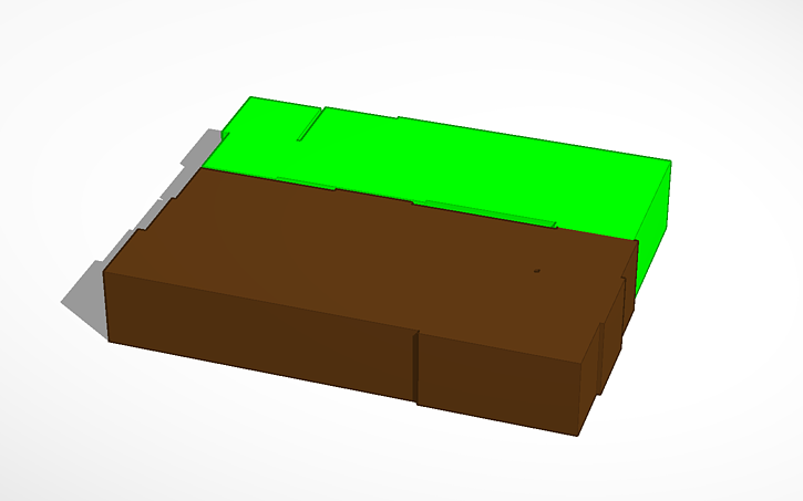 3D design minecraft grass block - Tinkercad