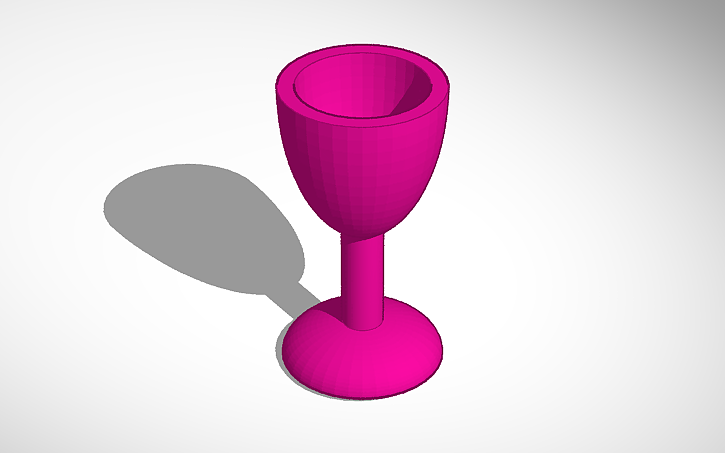3D design wine glass - Tinkercad
