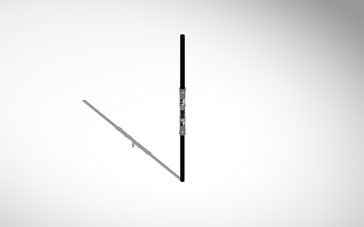 3D design double dark blade - Tinkercad