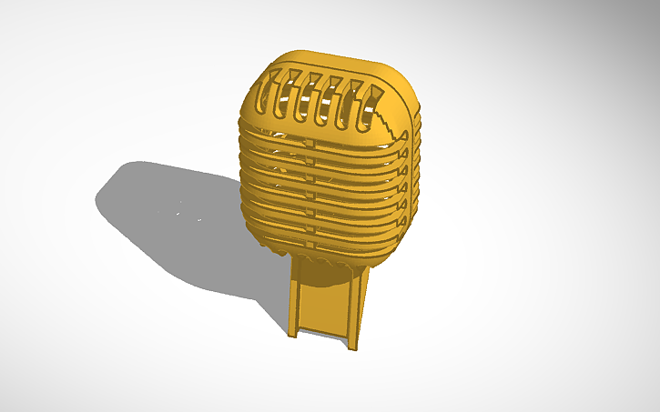 3D design Antique Microphone - Tinkercad