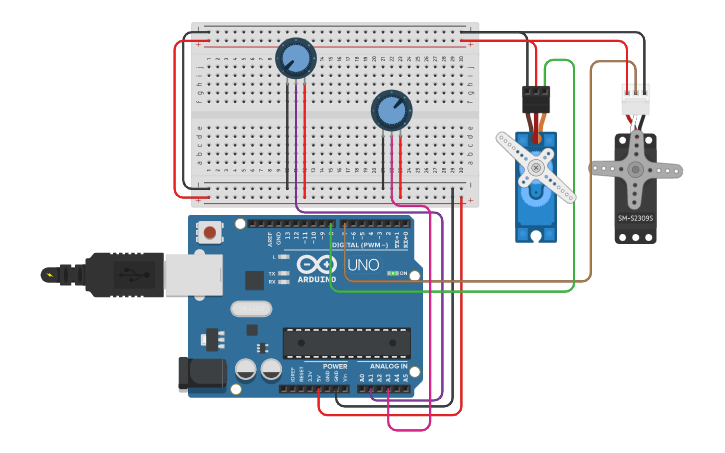 Circuit design SERVOMOTOR - Tinkercad