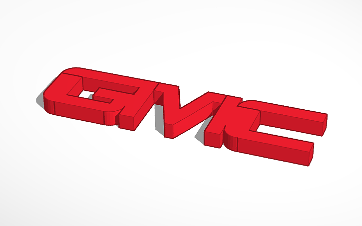 3D design GMC Logo - Tinkercad