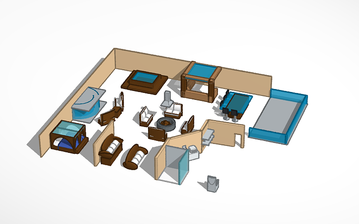 3D design Hotel room - Tinkercad
