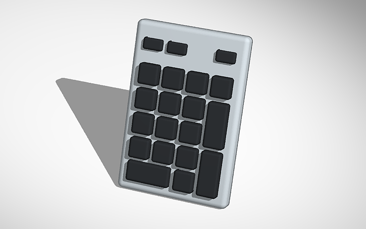 3D design Numeric Keypad - Tinkercad