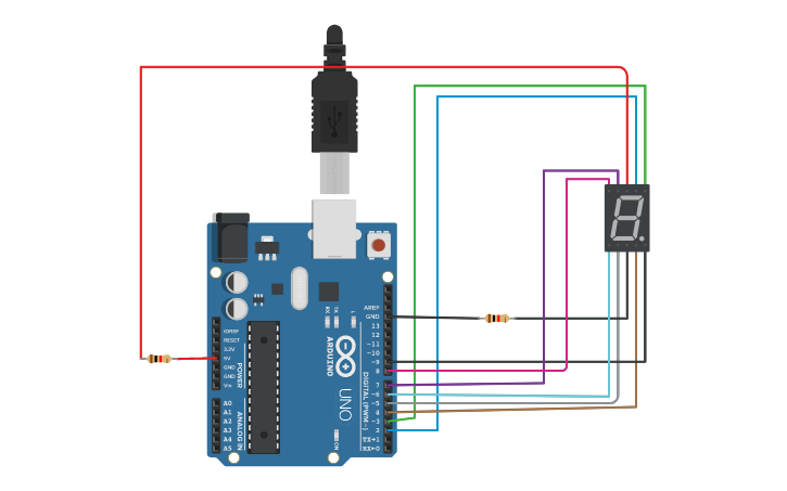 Circuit design COUNTER - Tinkercad