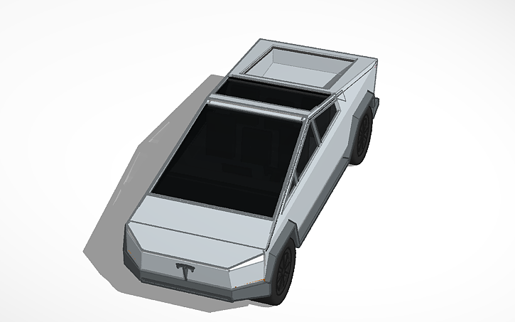 3D design Tesla Cybertruck - Tinkercad