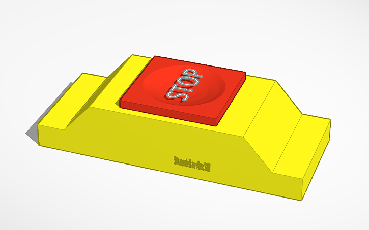 3D design Bus stop button - Tinkercad