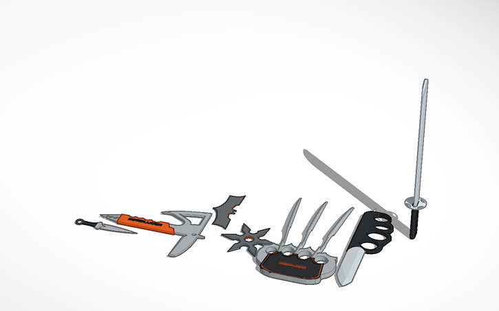 3D design blade collection - Tinkercad