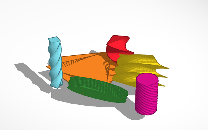 3D design Twisted Polygon - Tinkercad