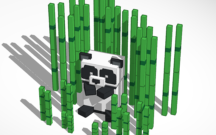 3D design minecraft panda - Tinkercad
