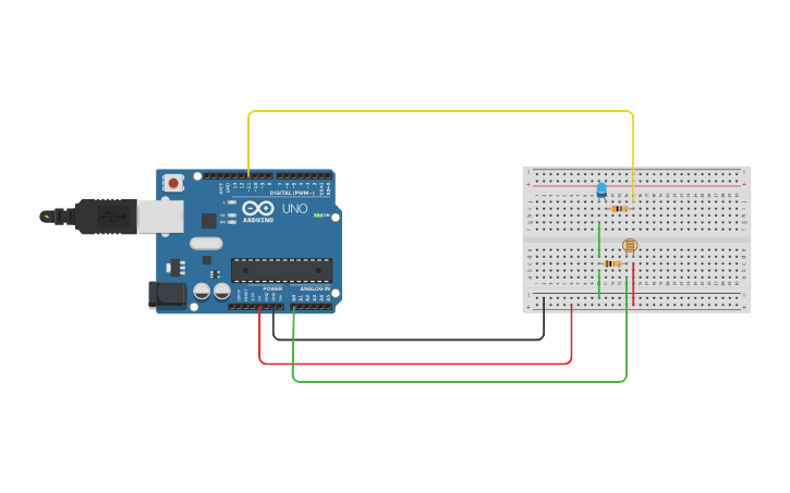 Circuit design ldr - Tinkercad
