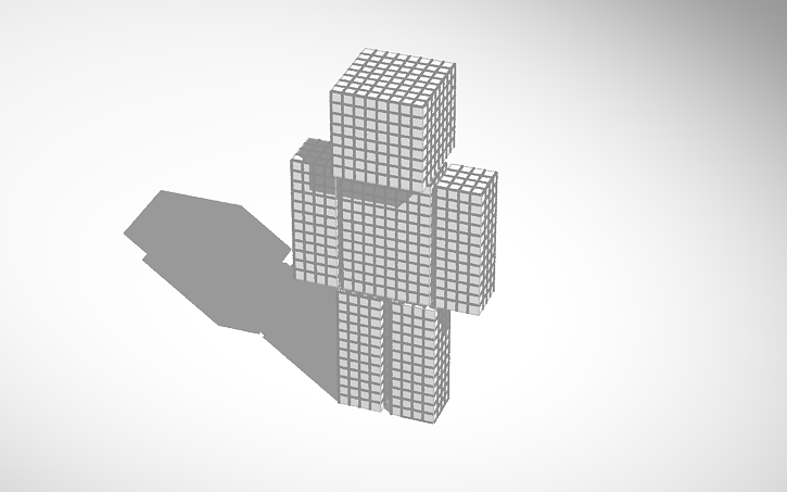 3D design Minecraft Player Skin Blank Template (Copy at will!) | Tinkercad
