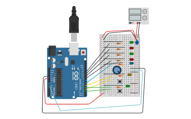 Circuit Design Lab 1 Part H Stepper Tinkercad