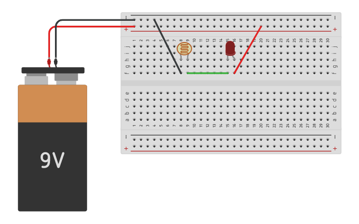 Circuit design LDR Circuit - Tinkercad