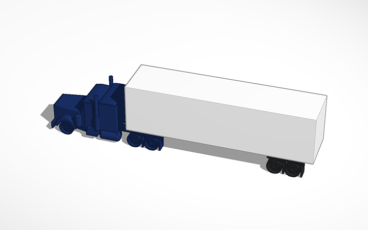 3D design 1980 Peterbilt Semi Truck | Tinkercad