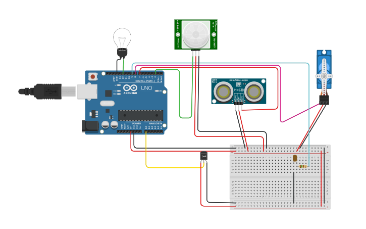 Circuit design Home automation system - Tinkercad