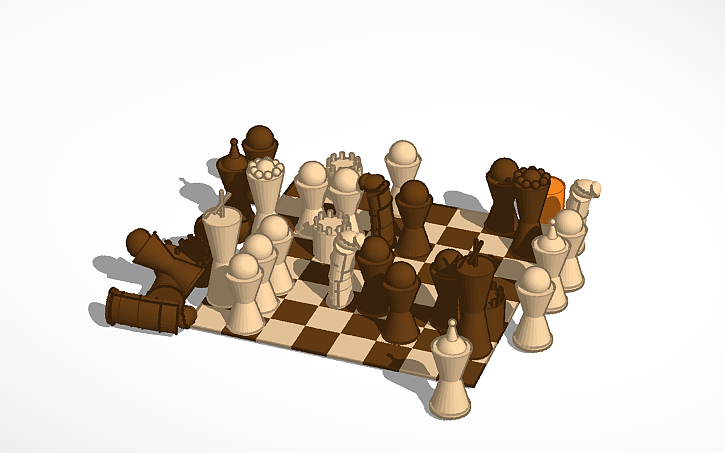 3D design Chess set! - Tinkercad