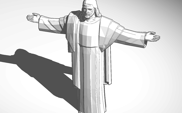 3D design Christ Redeemer - Tinkercad