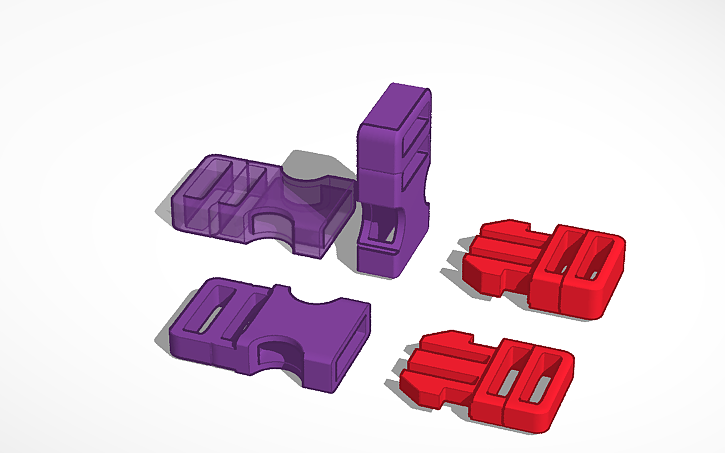 3D design push clip 3 - Tinkercad