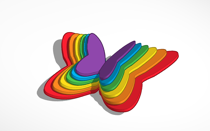 3D design butterfly nicholas seto 5f purple pink and - Tinkercad