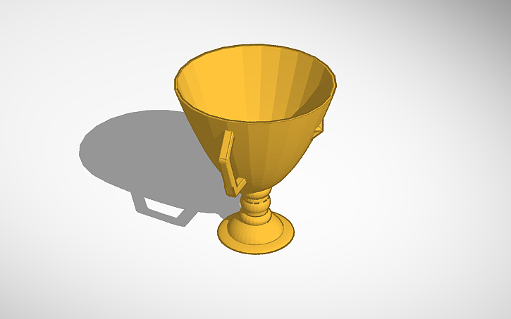 3D design Trophy With One Star - Tinkercad