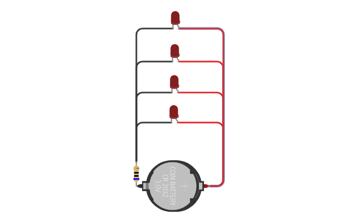 Circuit design Parallel Circuit Simplified | Tinkercad