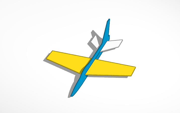 3D design airplane one - Tinkercad