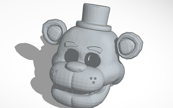 3d Design Freddy Head Tinkercad