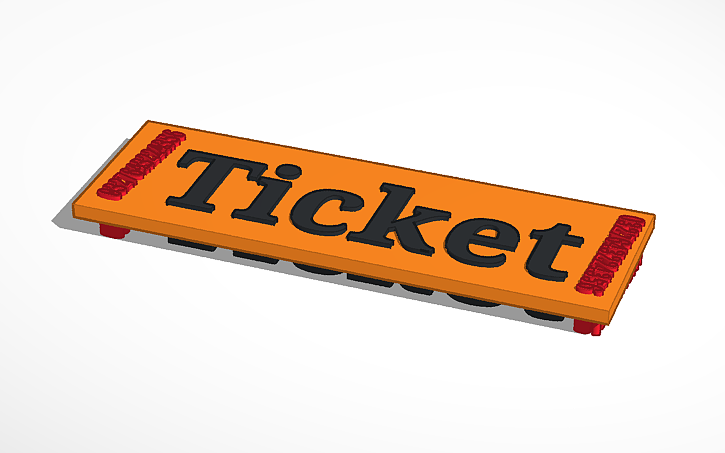 3D design ticket - Tinkercad
