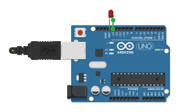 Circuit design encender un led | Tinkercad Circuit design encender un led | Tinkercad