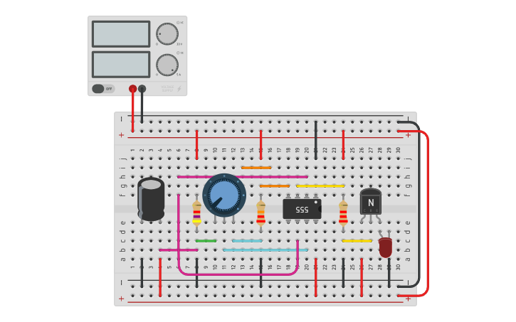 Circuit design Exercicio 2 AC | Tinkercad