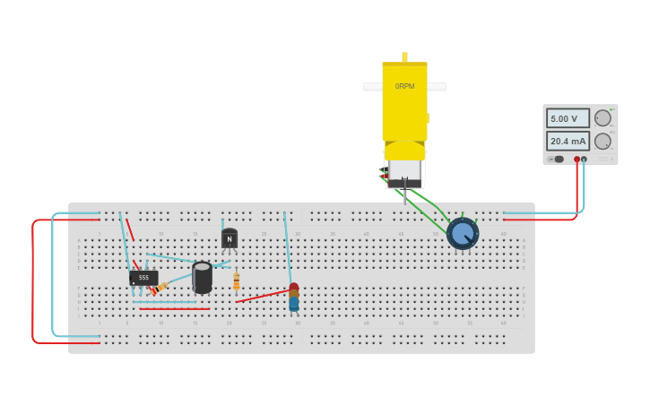 Circuit design LED INTERMITENTE - Tinkercad