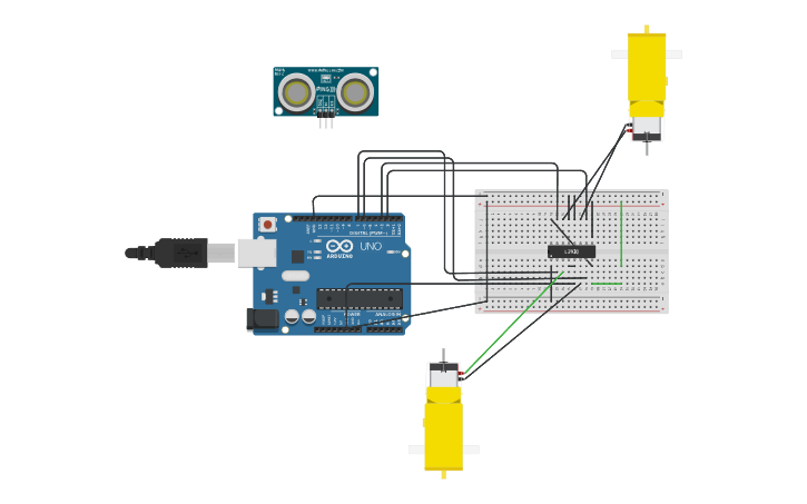 Circuit Design L293d Tinkercad