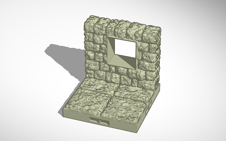 3D design 3d D&D Dragonlock - Window Wall - Tinkercad