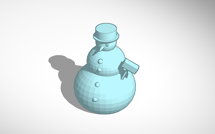 3D design Snowman - Tinkercad