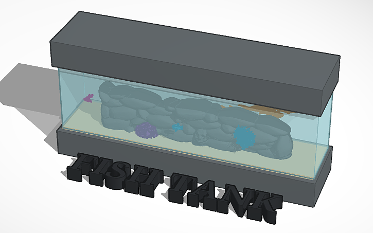 3D design Fish Tank - Tinkercad