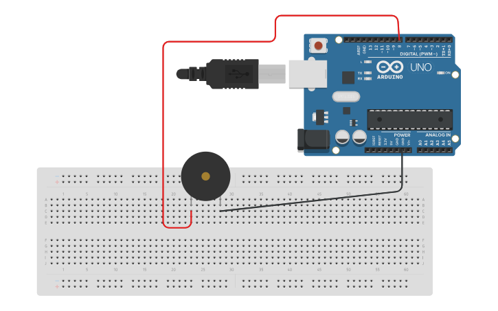 Circuit Design Buzzer Tinkercad