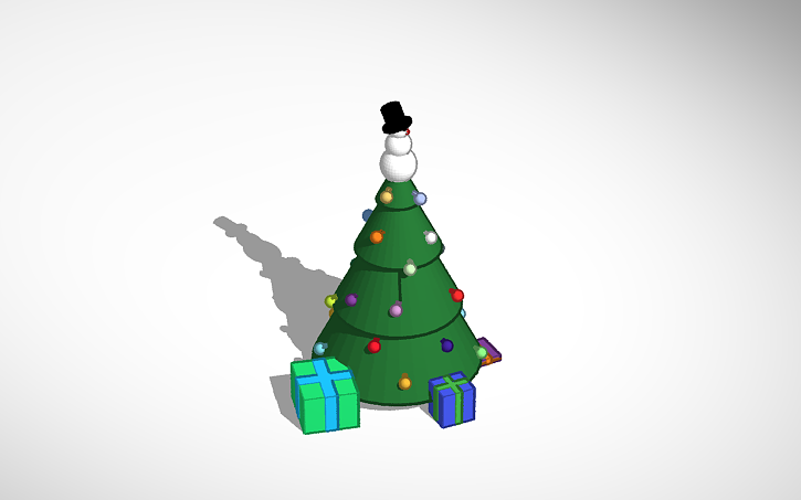 3D design Christmas tree - Tinkercad