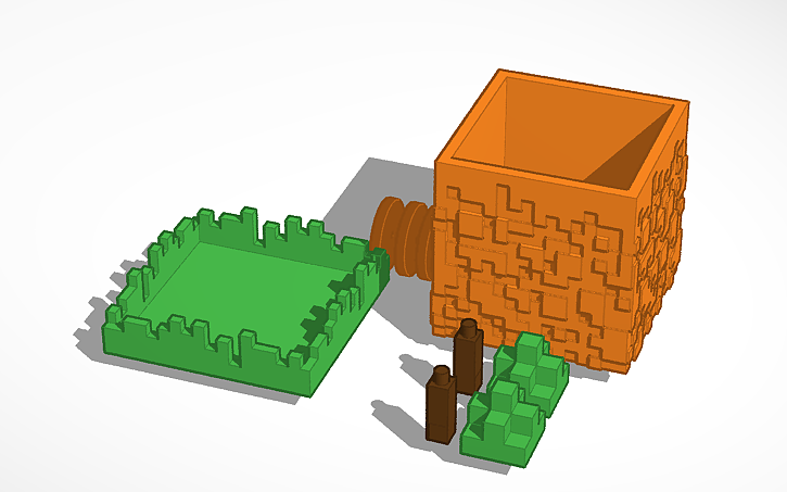 3D design grass block Matěj - Tinkercad