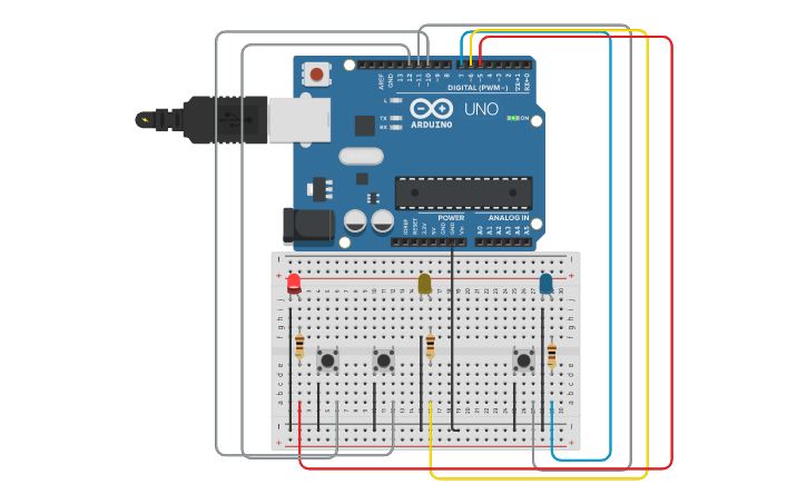 Circuit design Button Control | Tinkercad