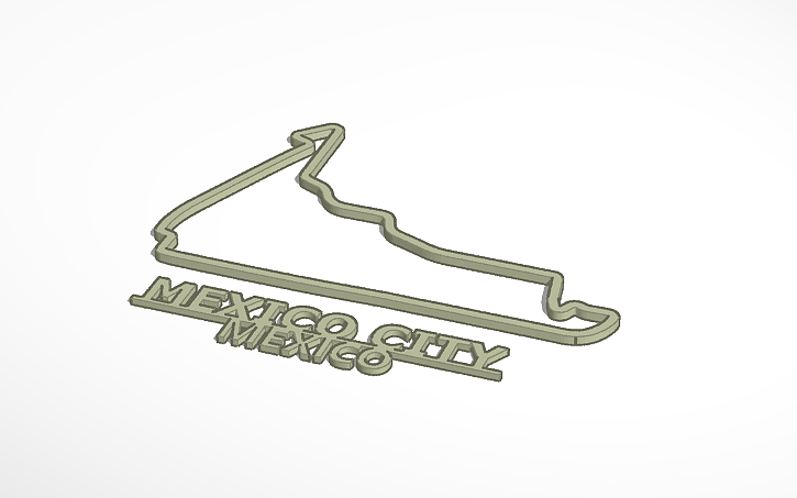 3D design MEXICO TRACK F1 - Tinkercad