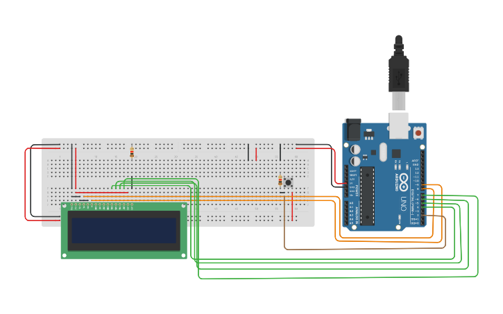 Circuit Design Timer Arduino Uno Tinkercad