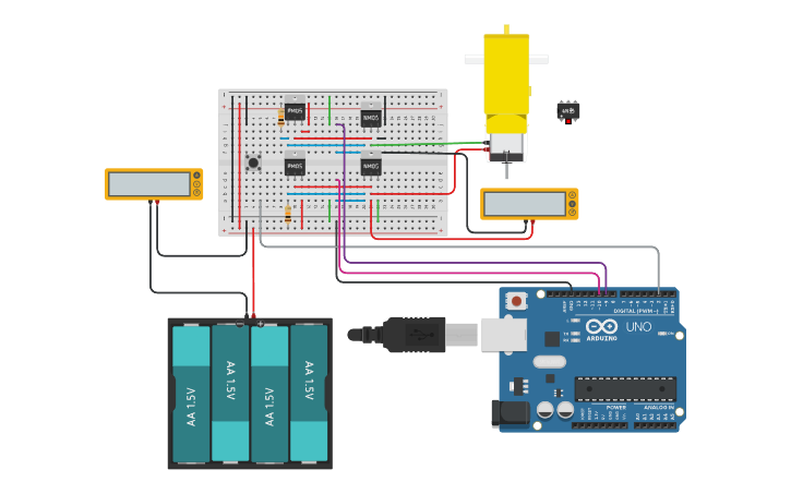 Circuit design H_Bridge - Tinkercad