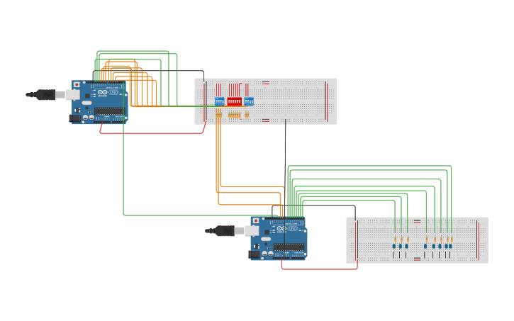 Circuit design Comunicacion serial - Tinkercad