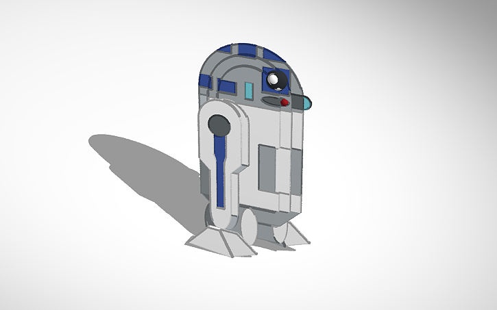 3D design R2-D2 - 2D | Tinkercad