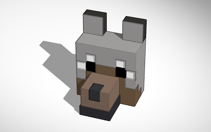 3D design Dog head - Tinkercad