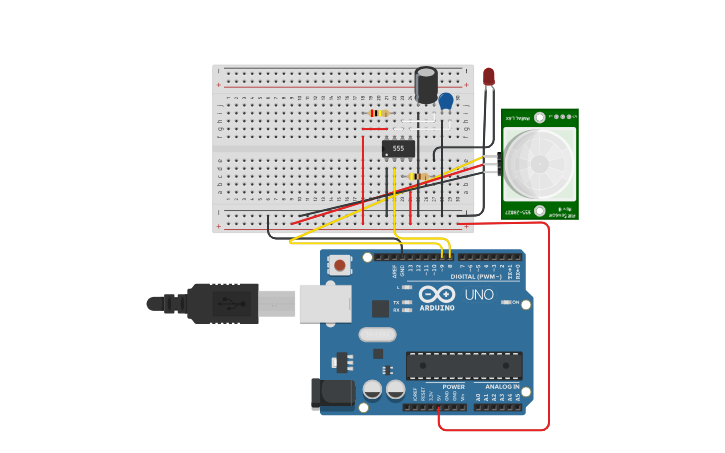 Circuit design Camera sensor - Tinkercad