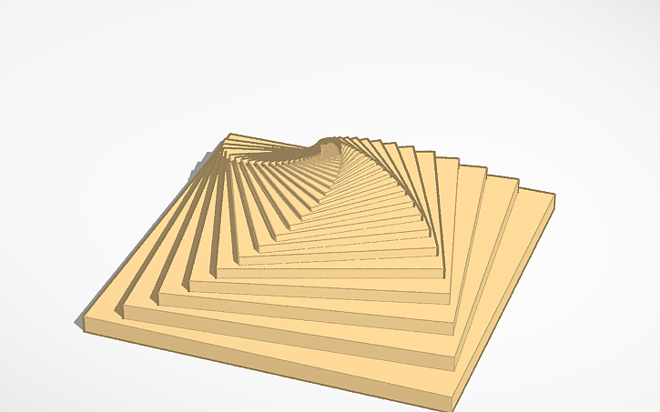 3D design Twisted Pyramid - Tinkercad