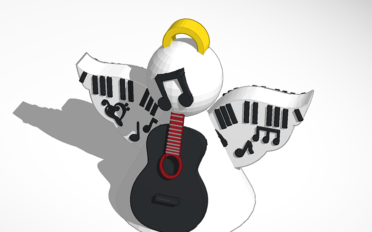 3D design Heavenly Rock_Angel Ornament - Tinkercad