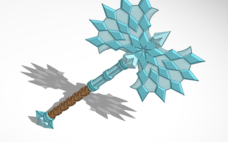3D design Fantasy Battle Axe - Ice Angel | Tinkercad